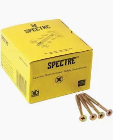 Spectre Advanced Multi-Purpose Yellow Countersunk Single Thread Screws ...